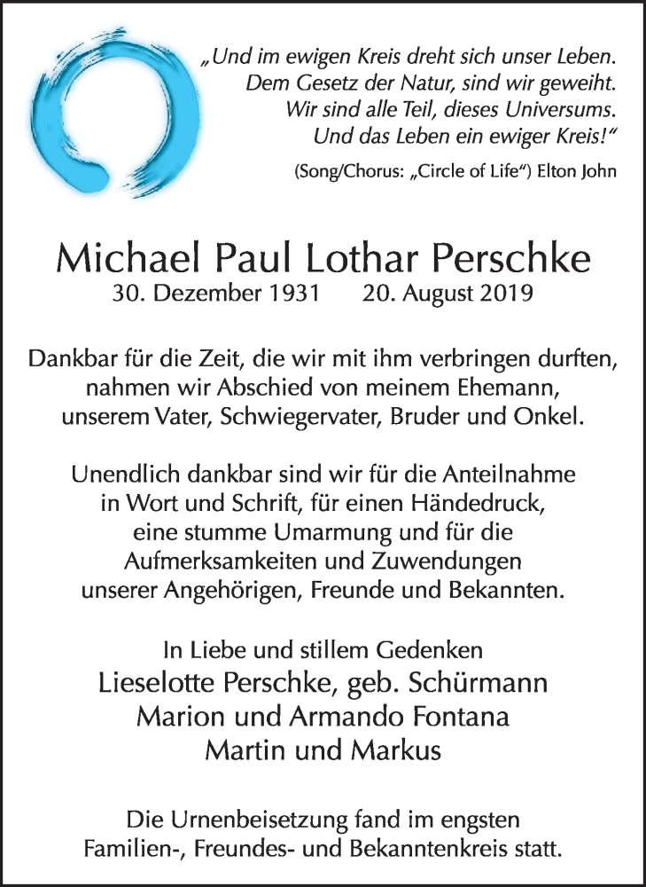 Traueranzeigen von Michael Paul Lothar Perschke | Trauer-in-NRW.de Traueranzeigen von Michael Paul Lothar Perschke | Trauer-in-NRW.de