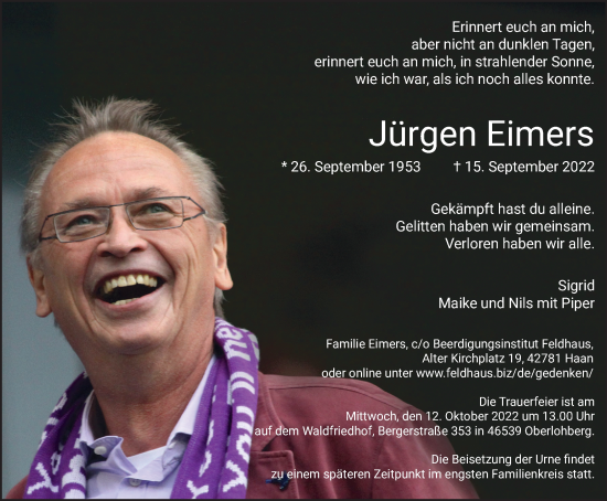 Traueranzeigen | Trauer-in-NRW.de