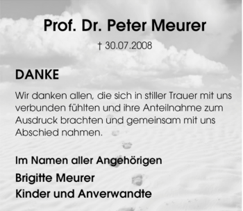 Traueranzeigen von Peter Meurer | Trauer-in-NRW.de